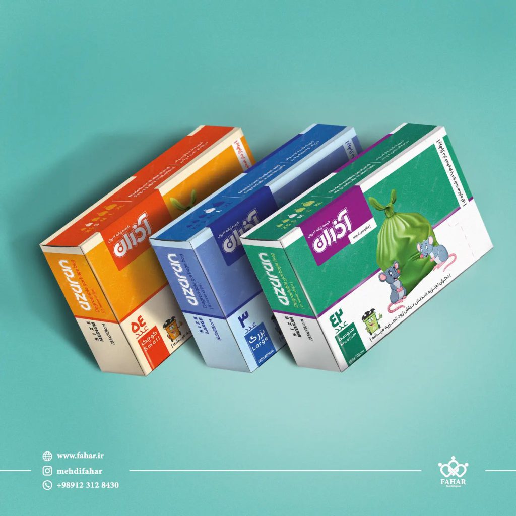 Azeran garbage bag packaging design – FAHAR STUDIO