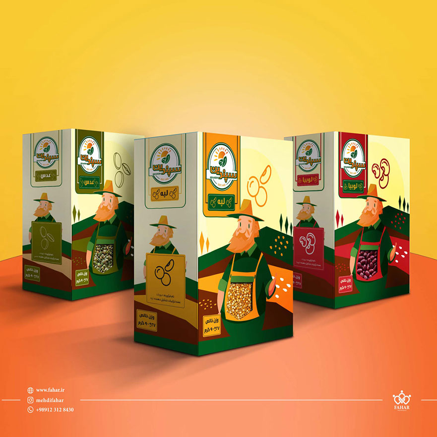 Sepandin bean packaging design – FAHAR STUDIO