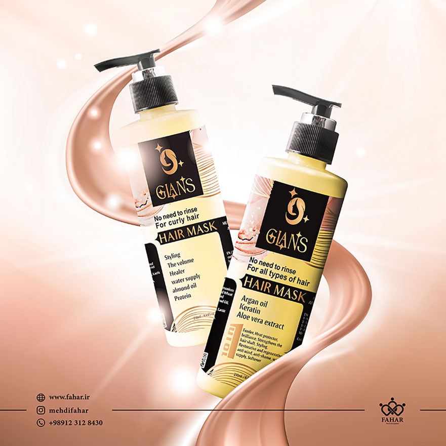 Glance hair mask label design – FAHAR STUDIO